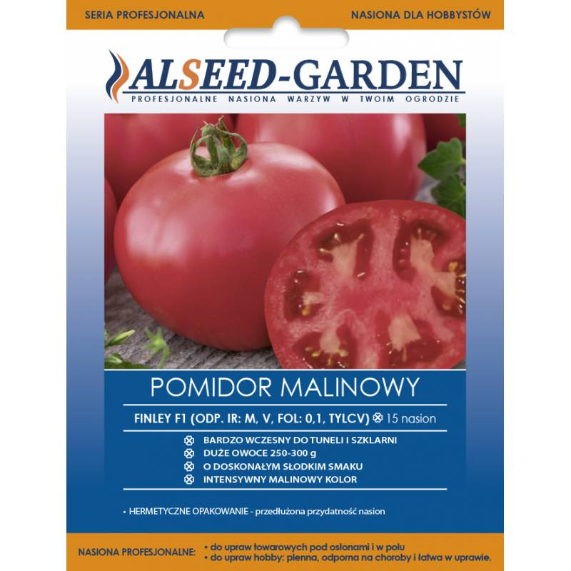 Pomidor malinowy Finley F1 15 nasion Alseed-Garden | KATEGORIE \ Profesjonalne uprawy \ Nasiona ...